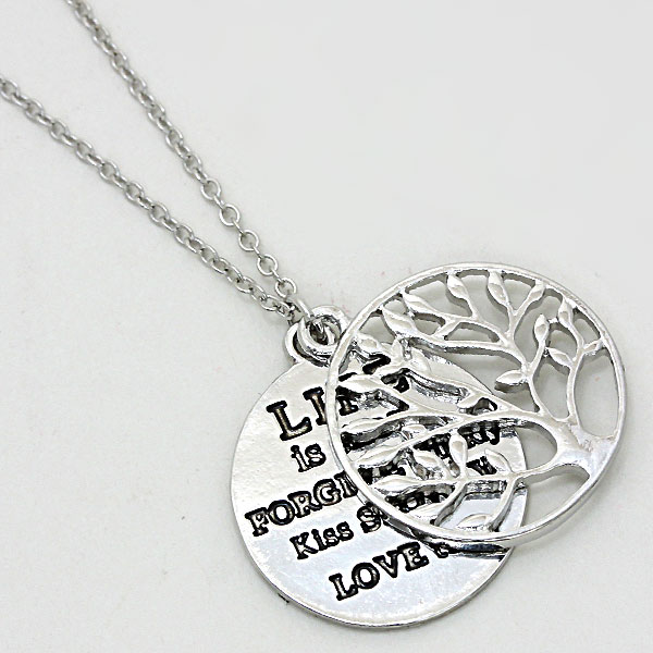 Tree of Life Medallion Pendant Necklace - Necklaces - Bracelet Room